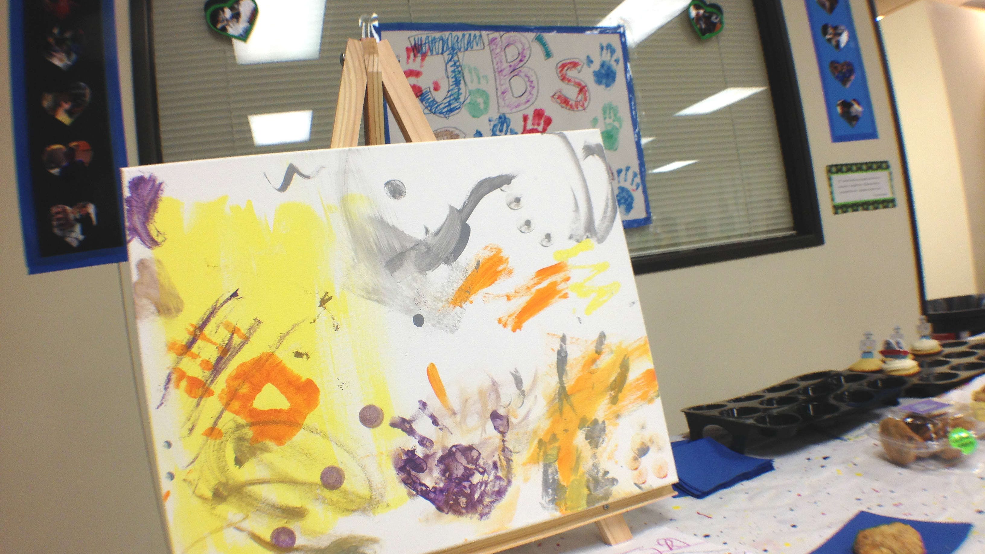 Students with autism express themselves with art