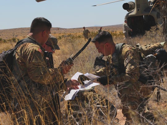 Fort Bliss' 2-501st, Desert Knights, practice survival skills in field
