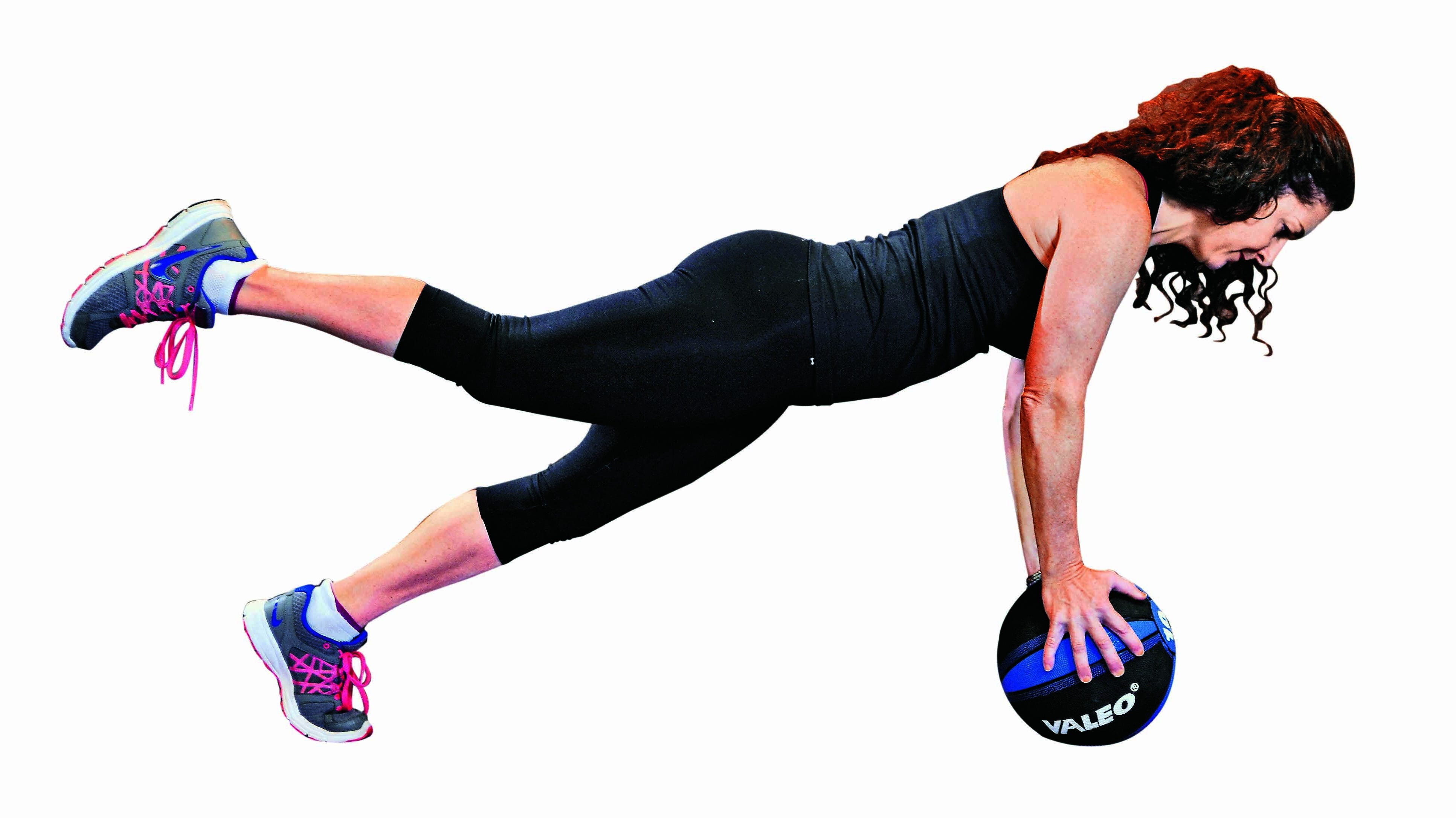 Plank with leg extension builds endurance, strength