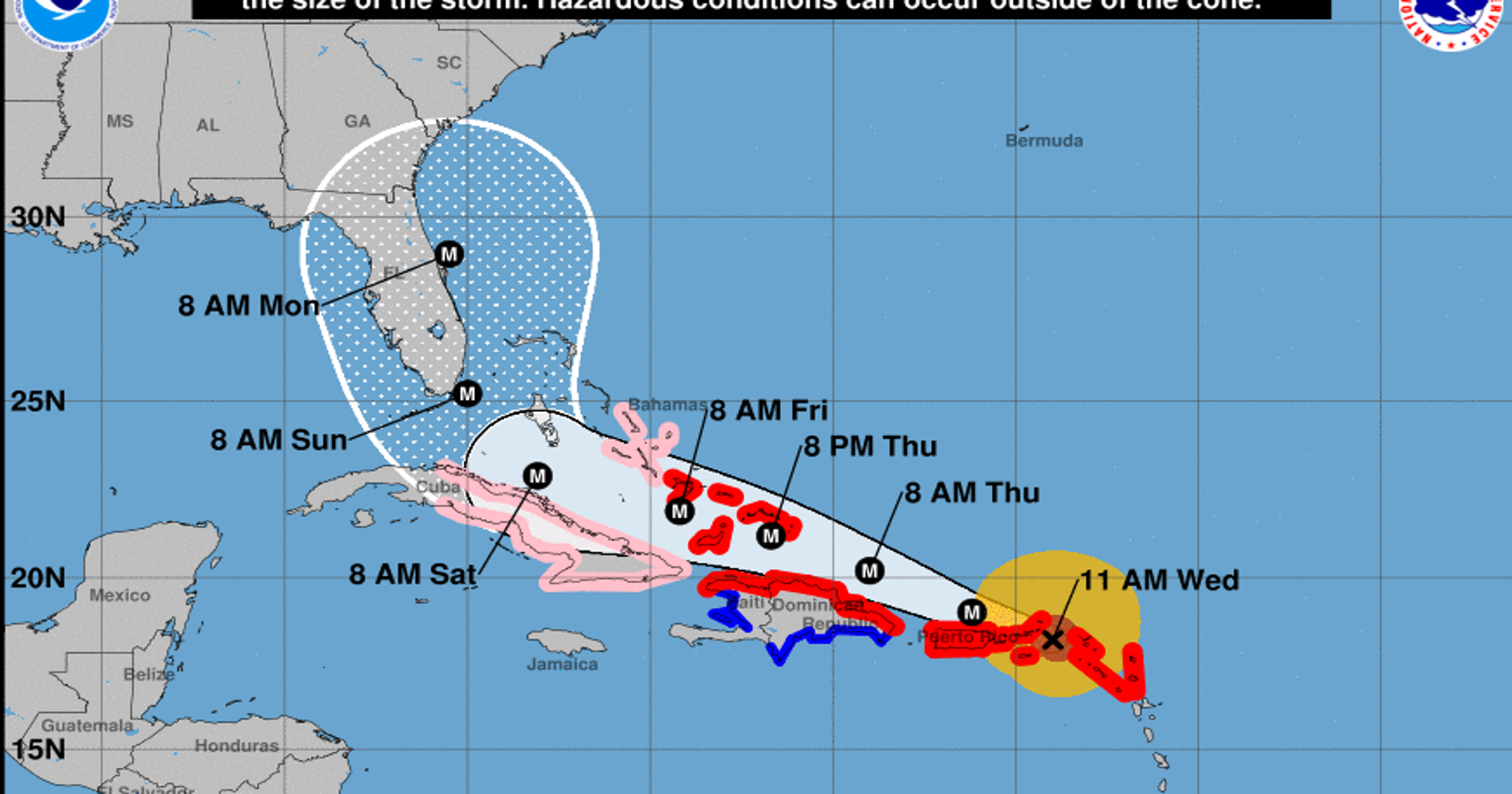 Predicted path of Hurricane Irma is similar to Hurricane Matthew