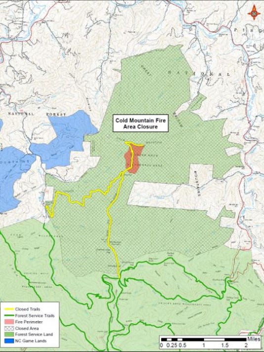 Cold Mountain wildfire 75 percent contained