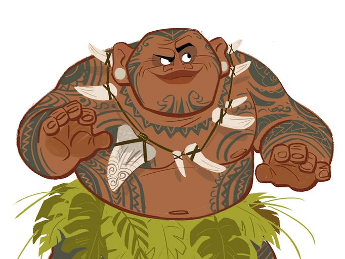 Exclusive images: Unseen 'Moana' characters, plus a bald Maui