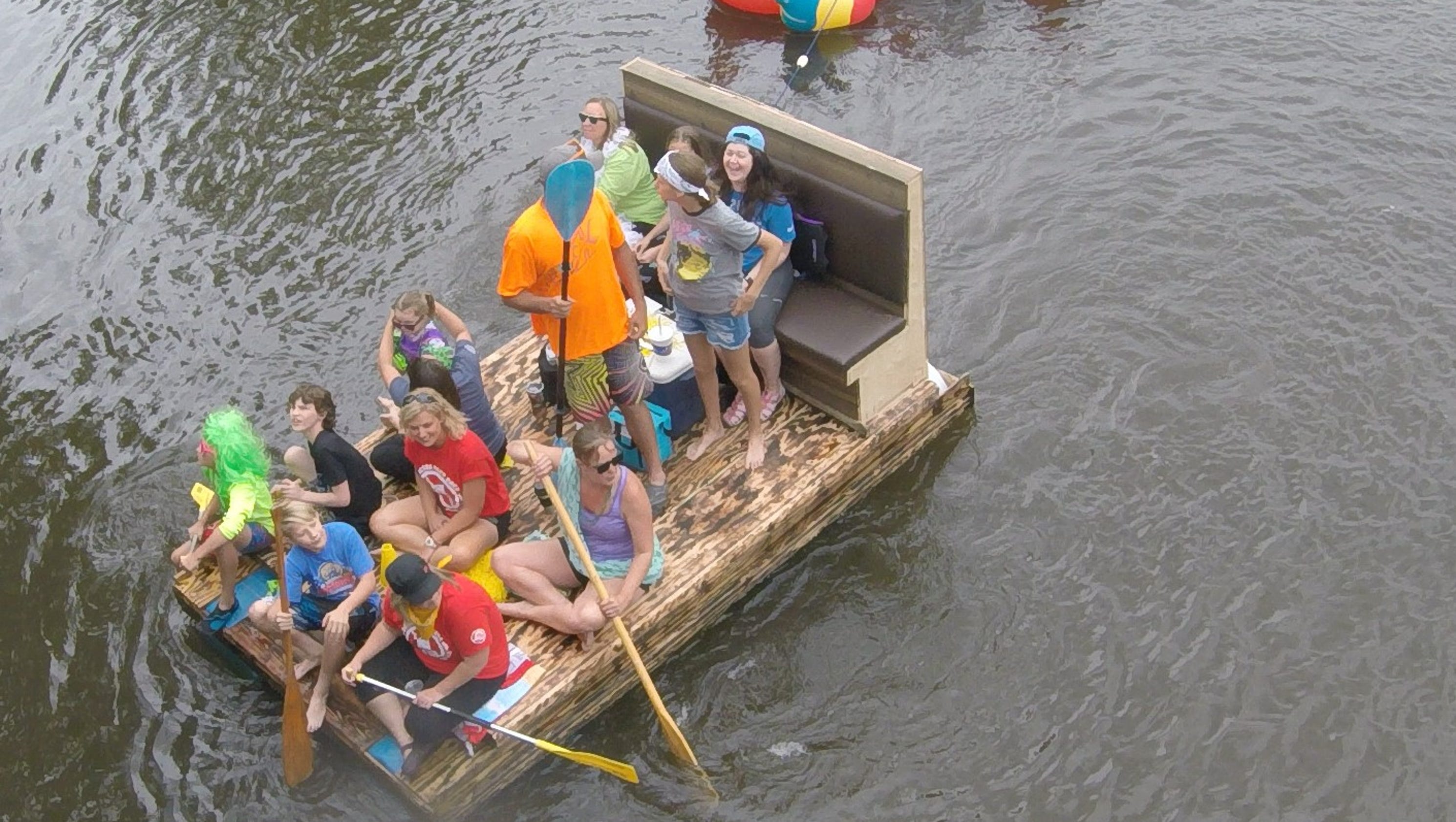 Rafts, rubber ducks and mustaches cruise down Kalamazoo River