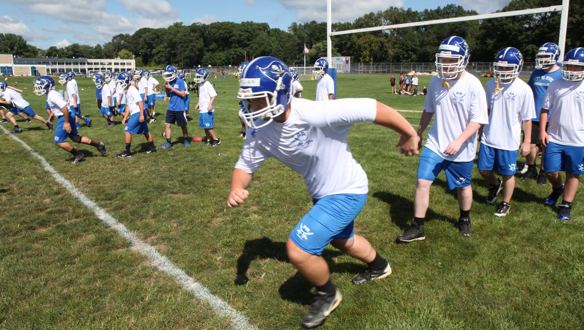 First day of Pearl River High School football practice
