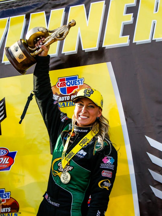 Leah Pritchett edges Brittany Force in all-female NHRA Top Fuel final ...