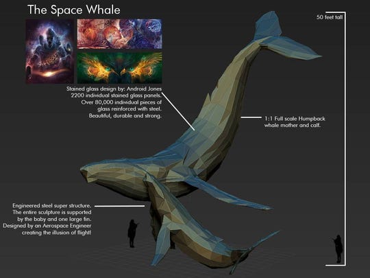 Stained glass 'Space Whale' to blow minds at Burning Man