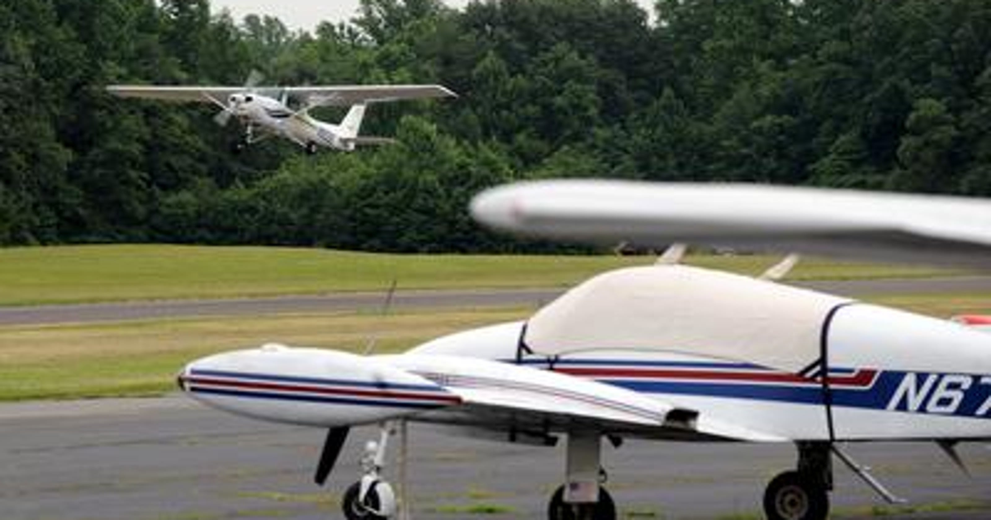Small plane catches fire on runway at Flying W Airport in Medford NJ