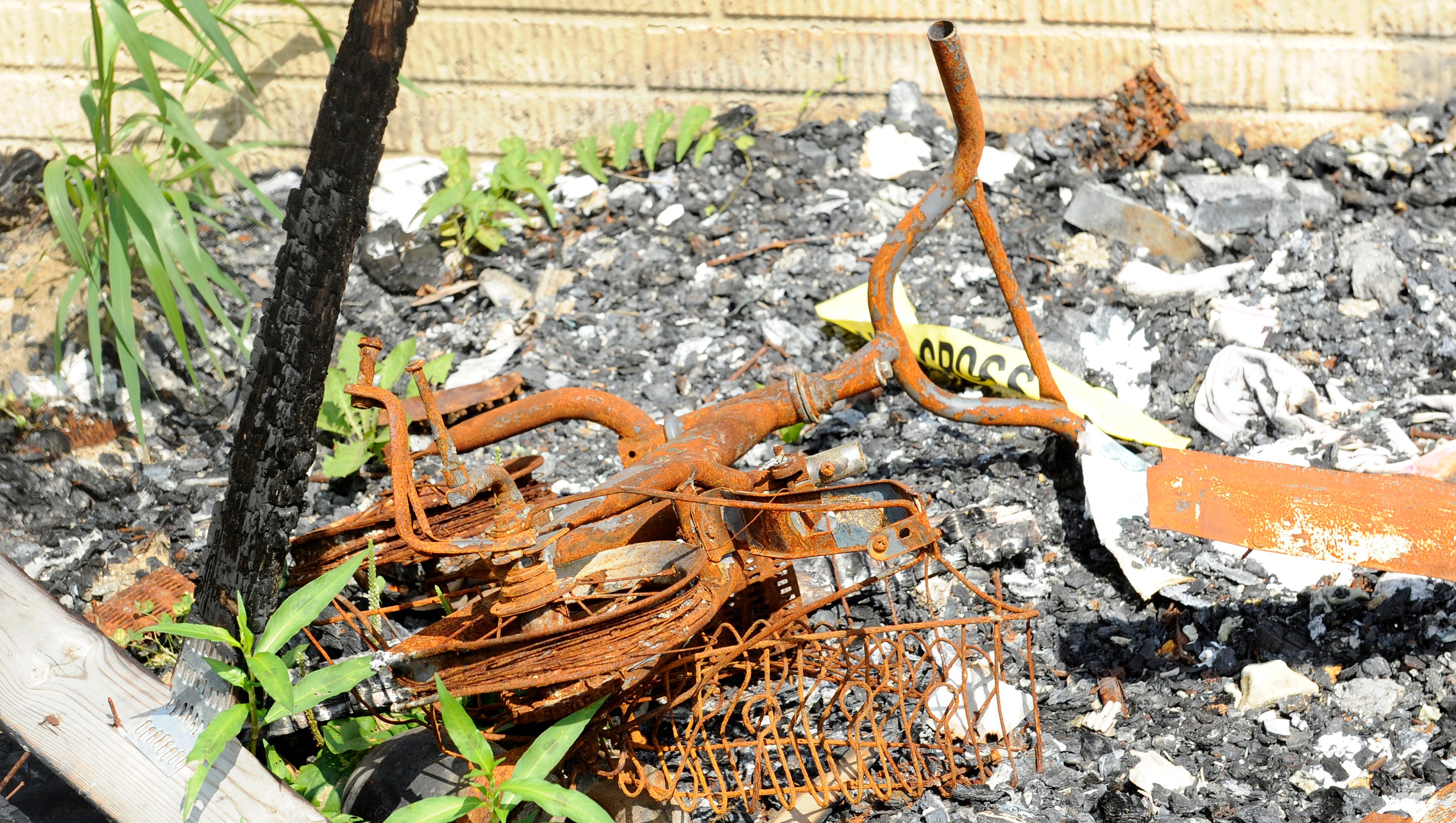 Burned houses still standing after January fire