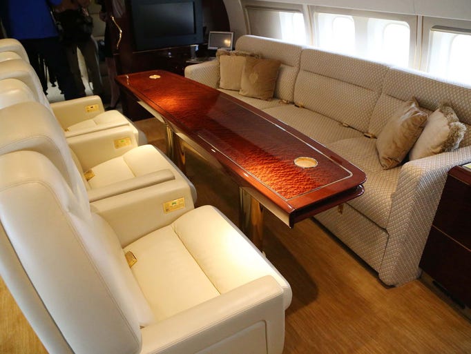 Archive photos: Inside Donald Trump's Boeing 757 in Des Moines