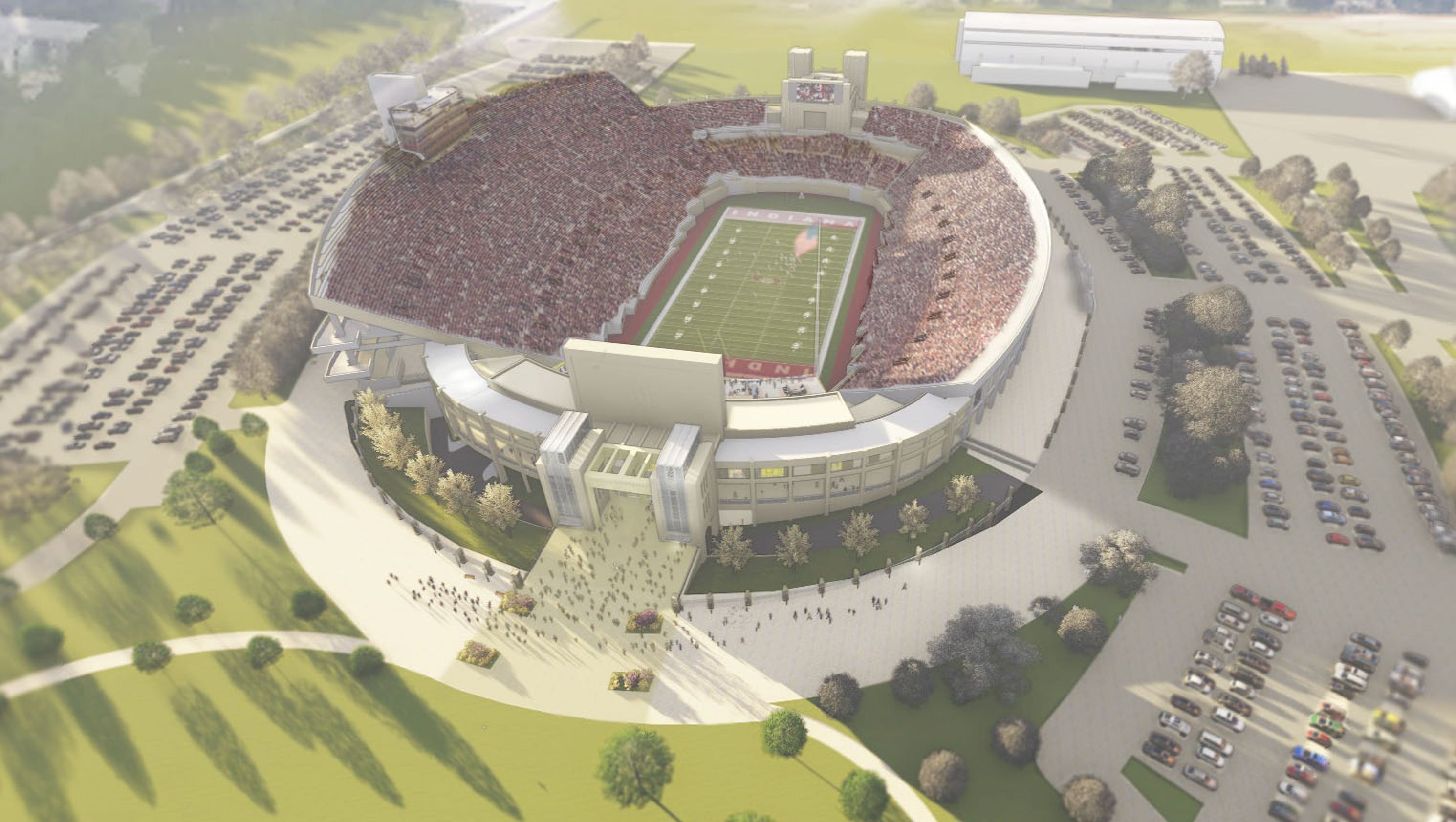 IU football stadium south end zone renderings