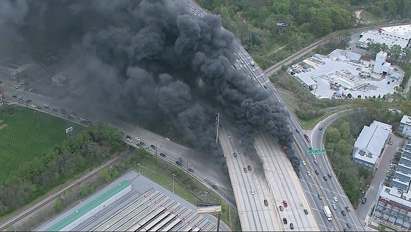 Atlanta's I-85 bridge collapse and traffic complicate Braves' SunTrust ...
