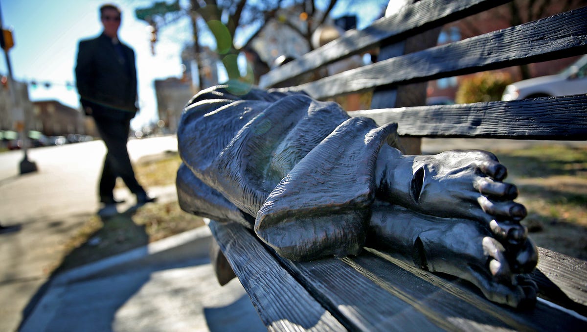 Homeless Jesus statue reminds us of Indy Homelessness