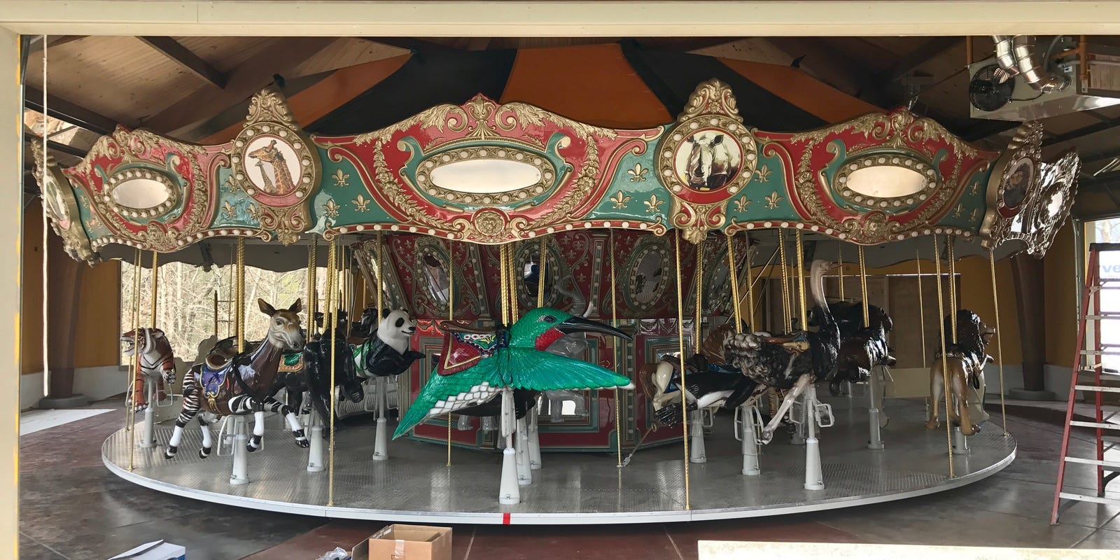 Carousel at Mesker Park Zoo nearing completion