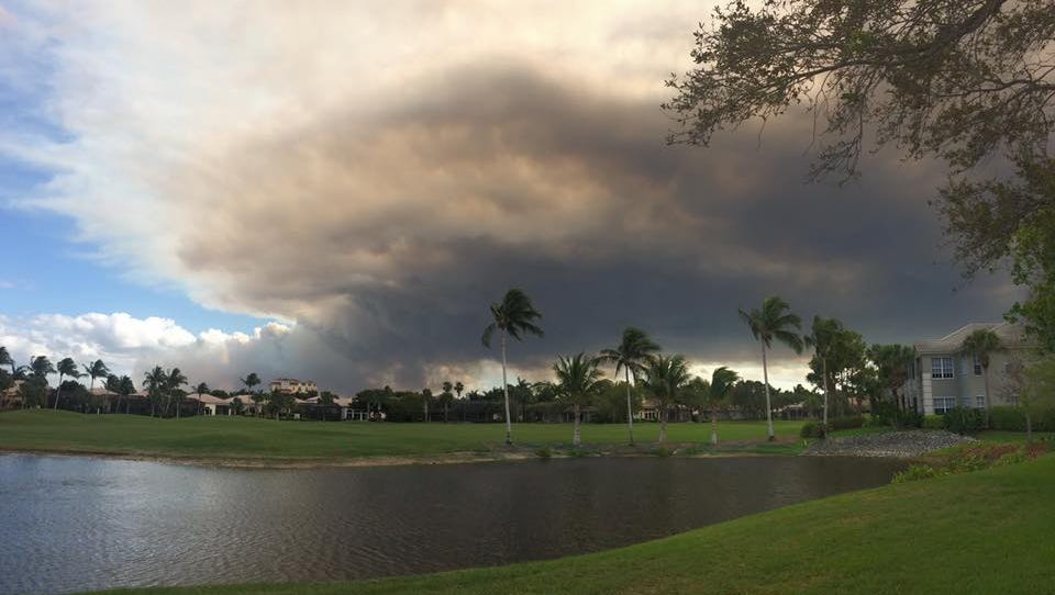 Brush fire Monday in eastern Collier County