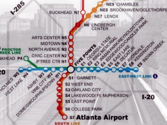 Atlanta Subway Station Map