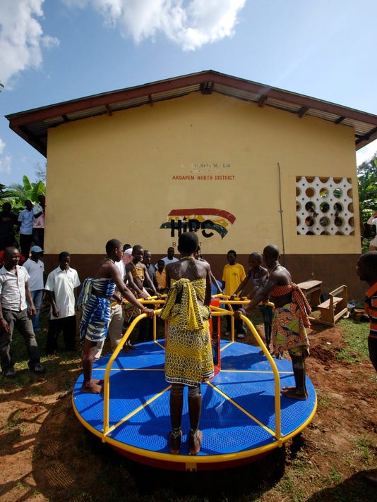 Electricity thanks to a merry-go-round