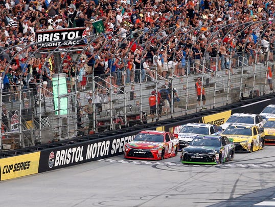What time does the NASCAR Cup race at Bristol Motor Speedway start