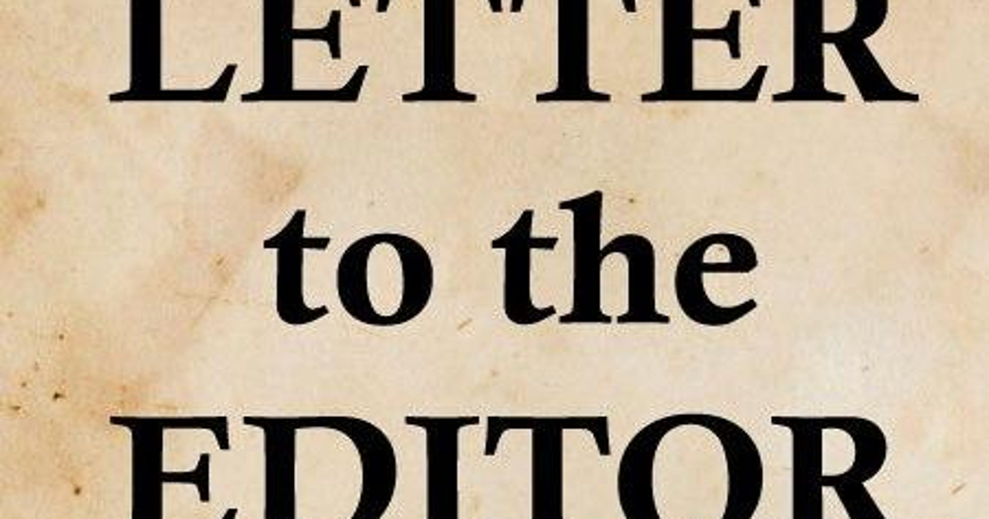 To the editor: Thanks for good-news stories