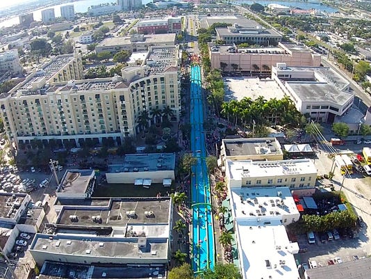 Downtown Springfield will host a block-long water slide this summer