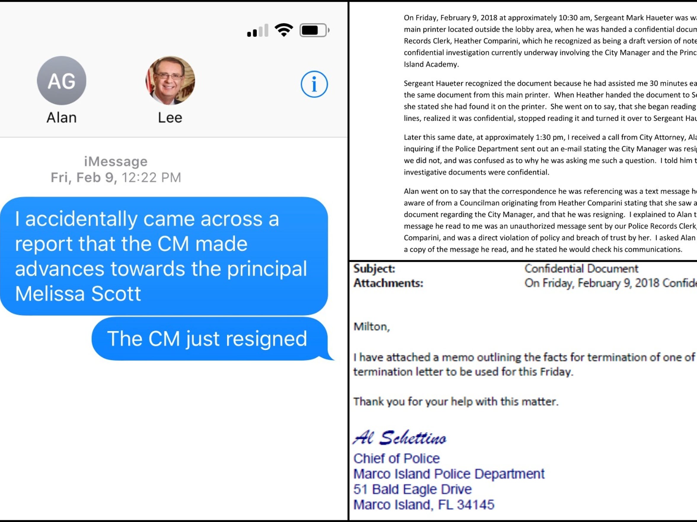 Marco police chief accused of discrimination, leaking Niblock info