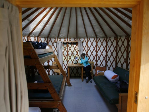 Celebrate 'yurt-mas' at Sunset Bay State Park