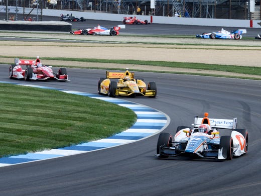 Simon Pagenaud wins crash-marred inaugural Grand Prix of Indianapolis