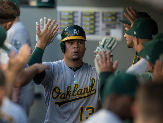 Oakland A's Bruce Maxwell first MLB player to kneel during anthem