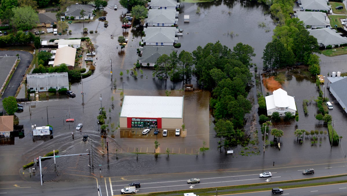 AERIALS: Gulf Breeze area storm damage
