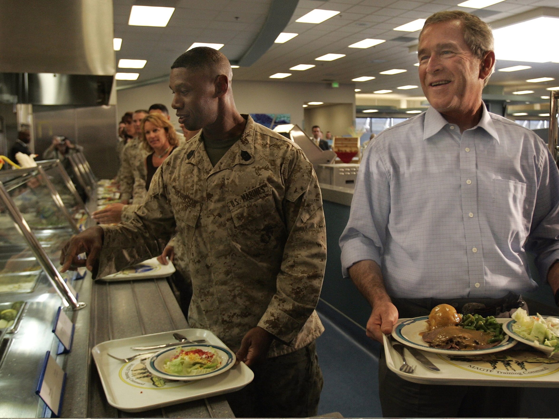 George W. Bush came to the desert with money and mountains on his mind