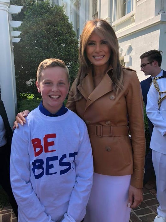 Preston Sharp joins Melania Trump as she debuts anti-bullying campaign