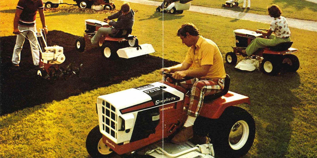The Simplicity mower brand's evolution over time