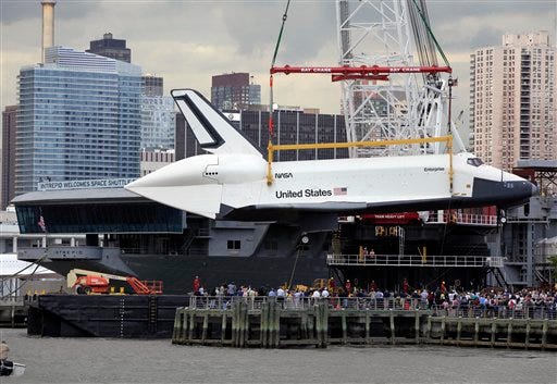 Space Shuttle Over New York