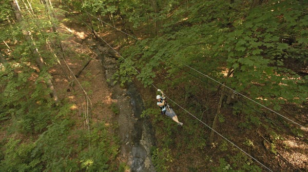 Couple unzips first zip line in county