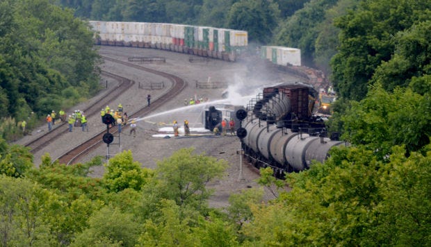Train derails in Sewickley; two taken to hospital for injuries