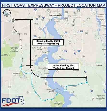 Two sections of First Coast Expressway construction behind schedule