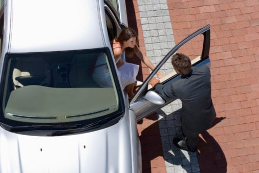 Guy Opening Car Door For Girl