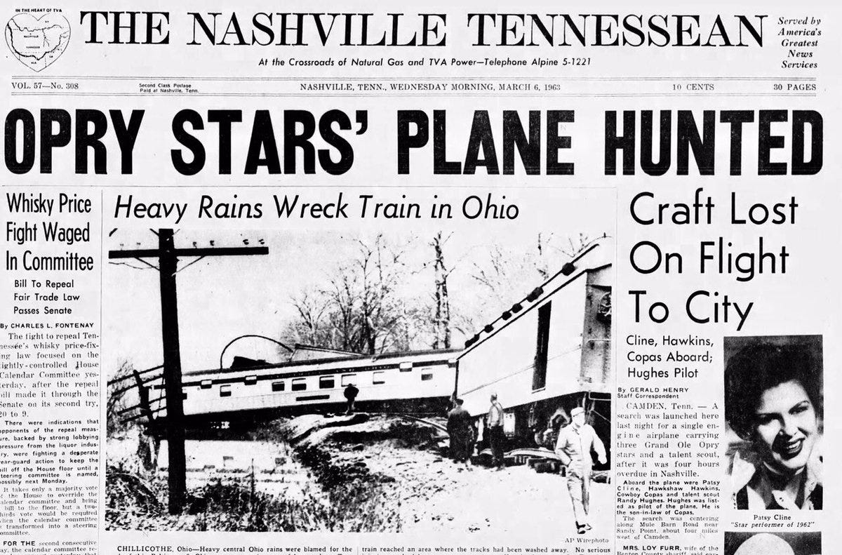 Patsy Cline Plane Crash Body Parts