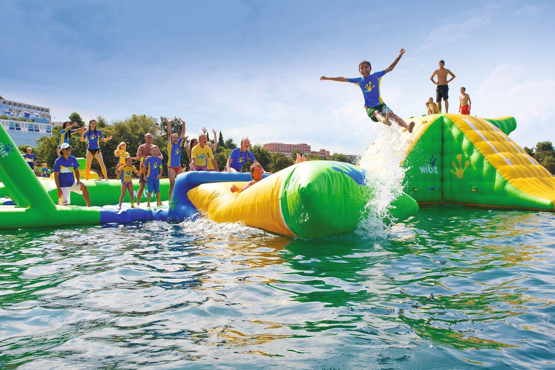 Floating playground Altitude H2O now open at Buffalo Springs Lake