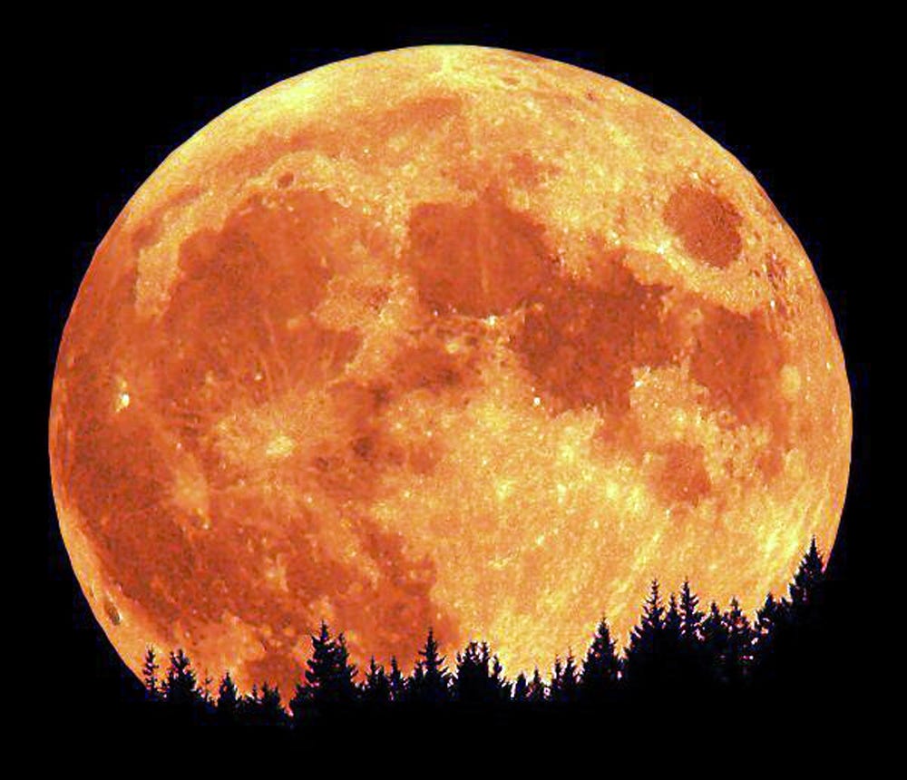 A big, orange Full Hunter’s Moon rises Saturday