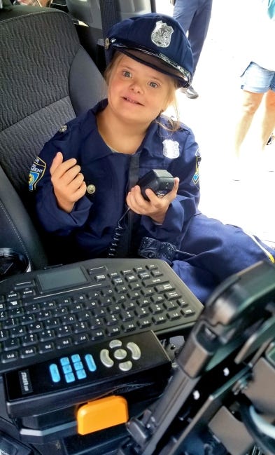 Yukon police officers attend birthday party