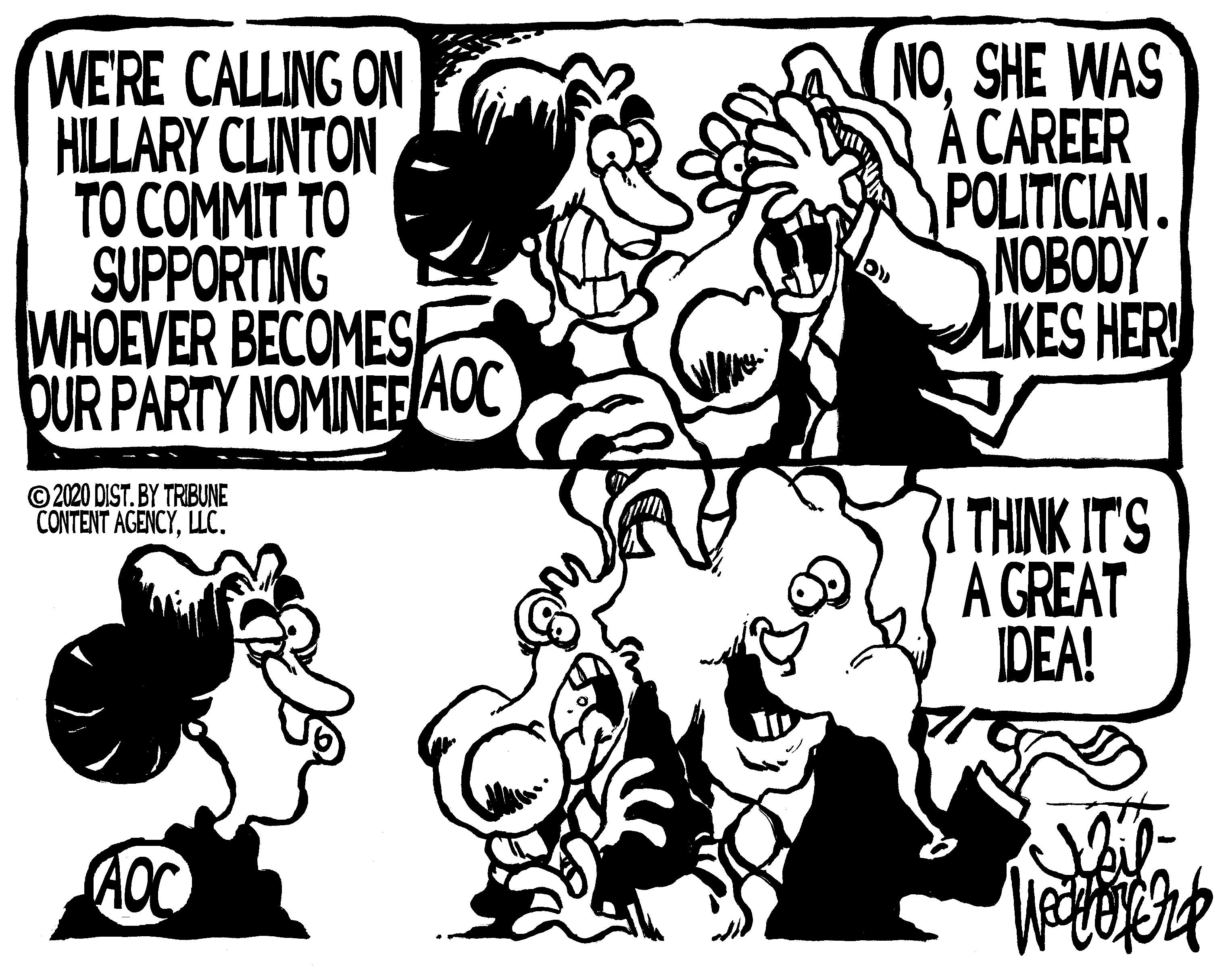 Weatherford cartoon: AOC’s great idea