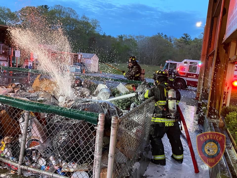Hanover fire causes $10,000 in damage at transfer station