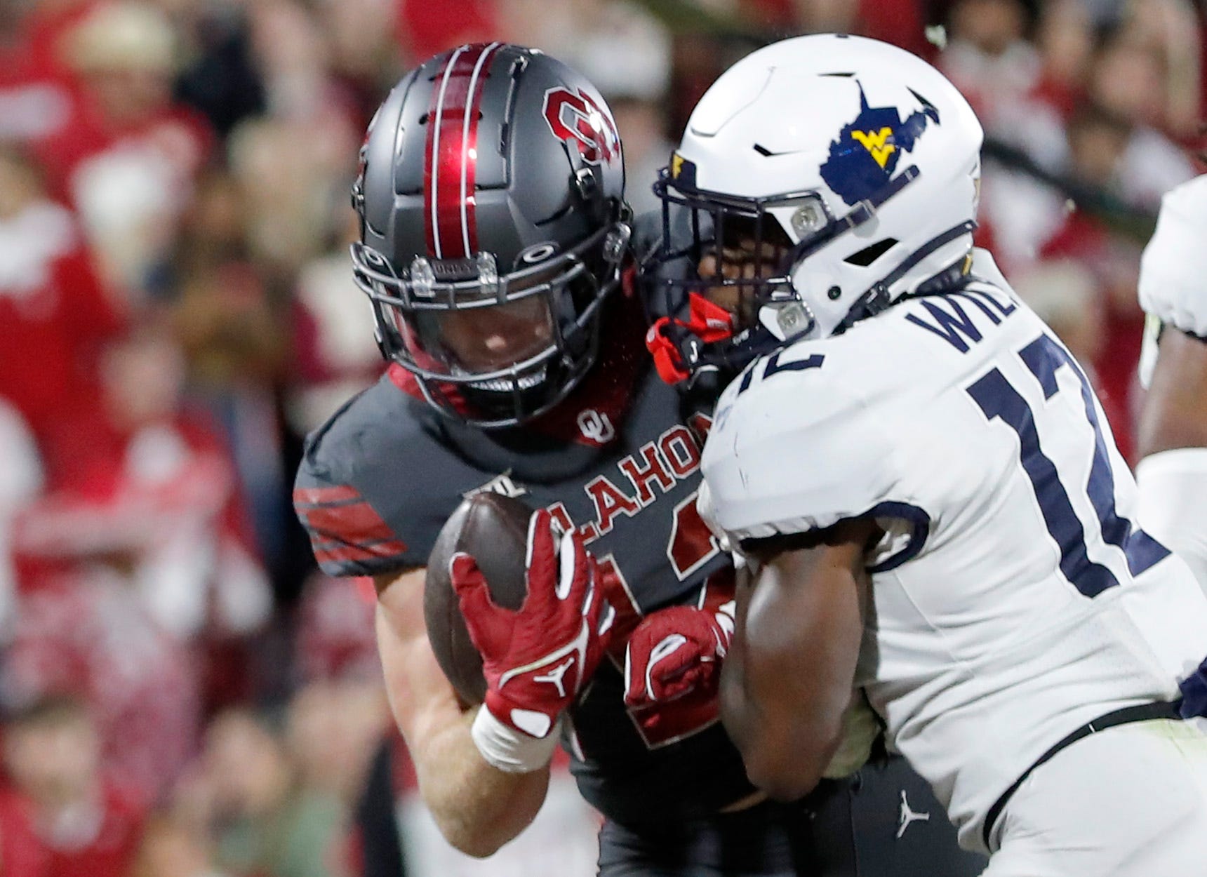 Drake Stoops talks about OU football win vs. West Virginia: Chaos ...