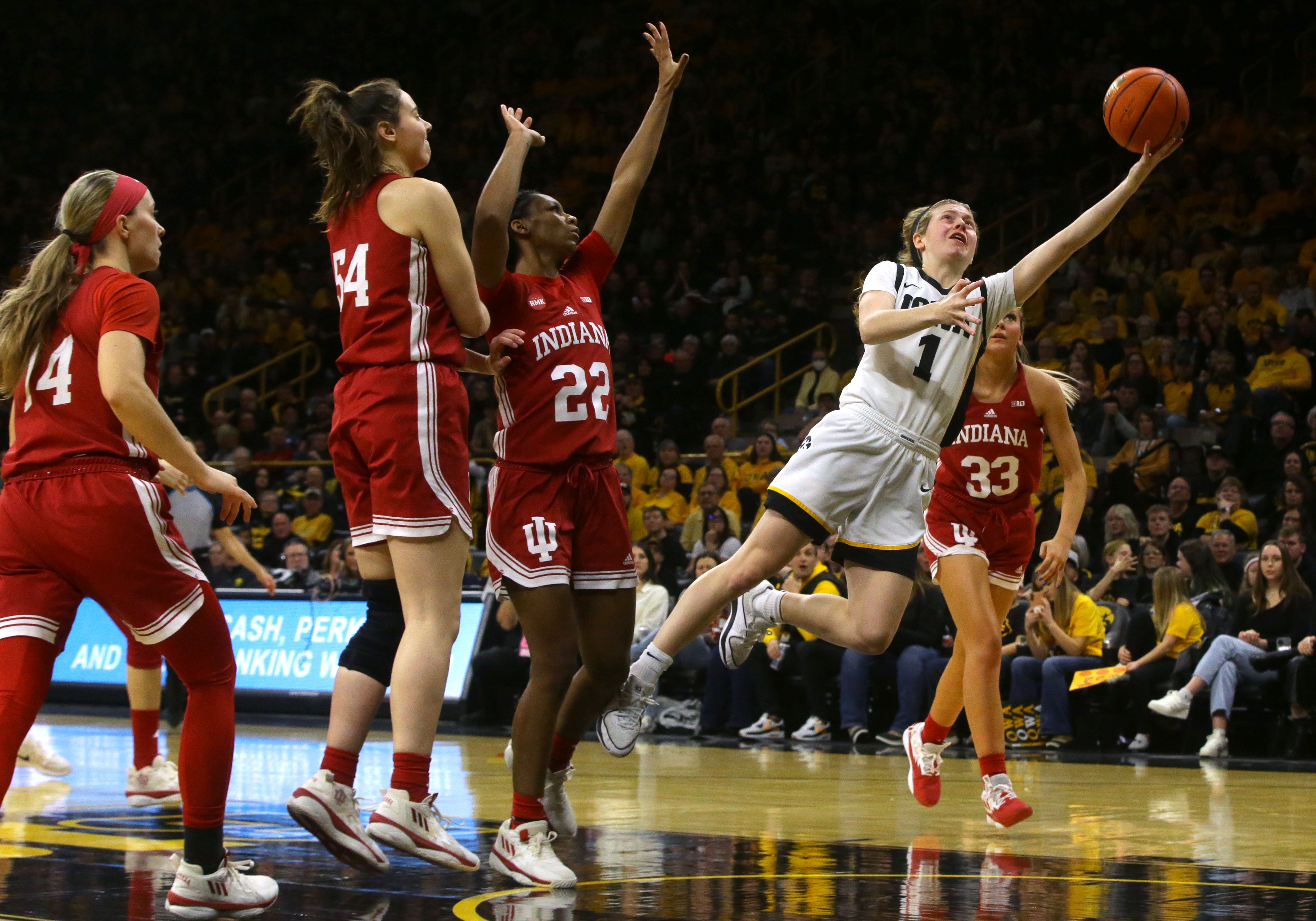 Caitlin Clark double-double, Iowa women's basketball dominates Indiana ...