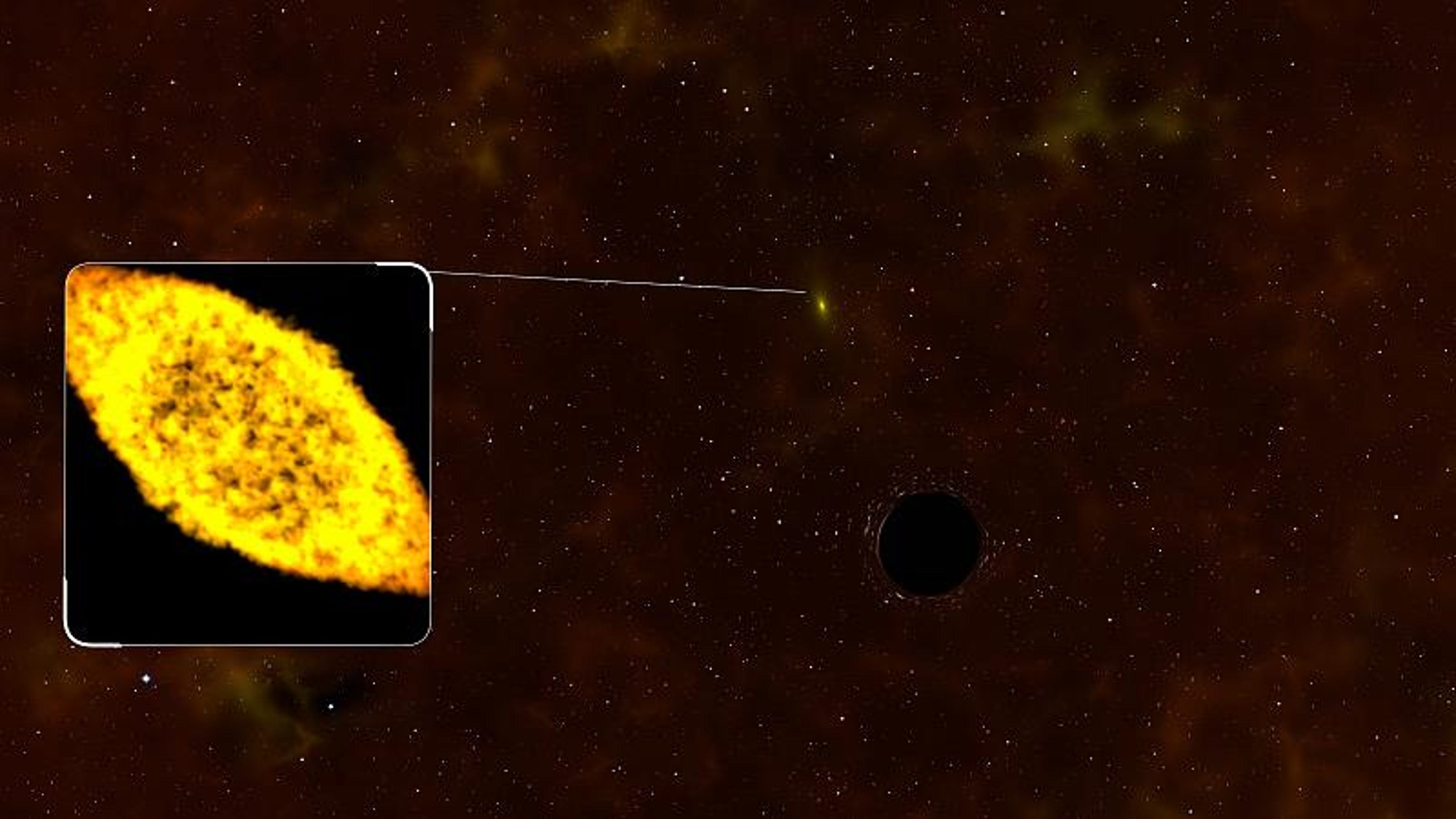 NASA captures black hole destroying a star the size of the Sun NASA captures black hole destroying a star the size of the Sun
