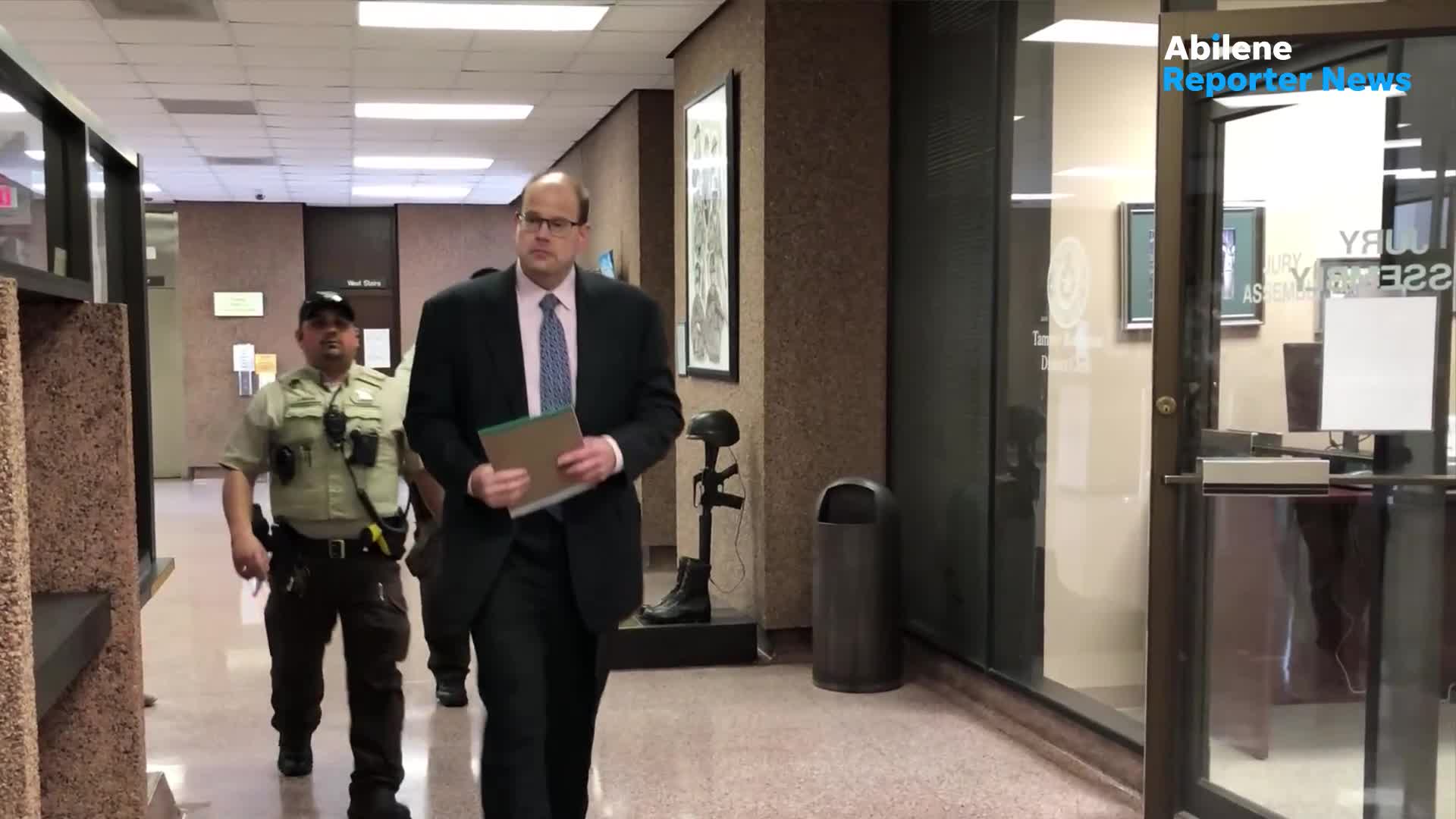 Defendant Luke Sweetser at Taylor County Courthouse