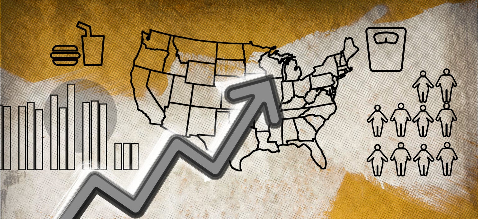 Charts show scope of obesity in the US