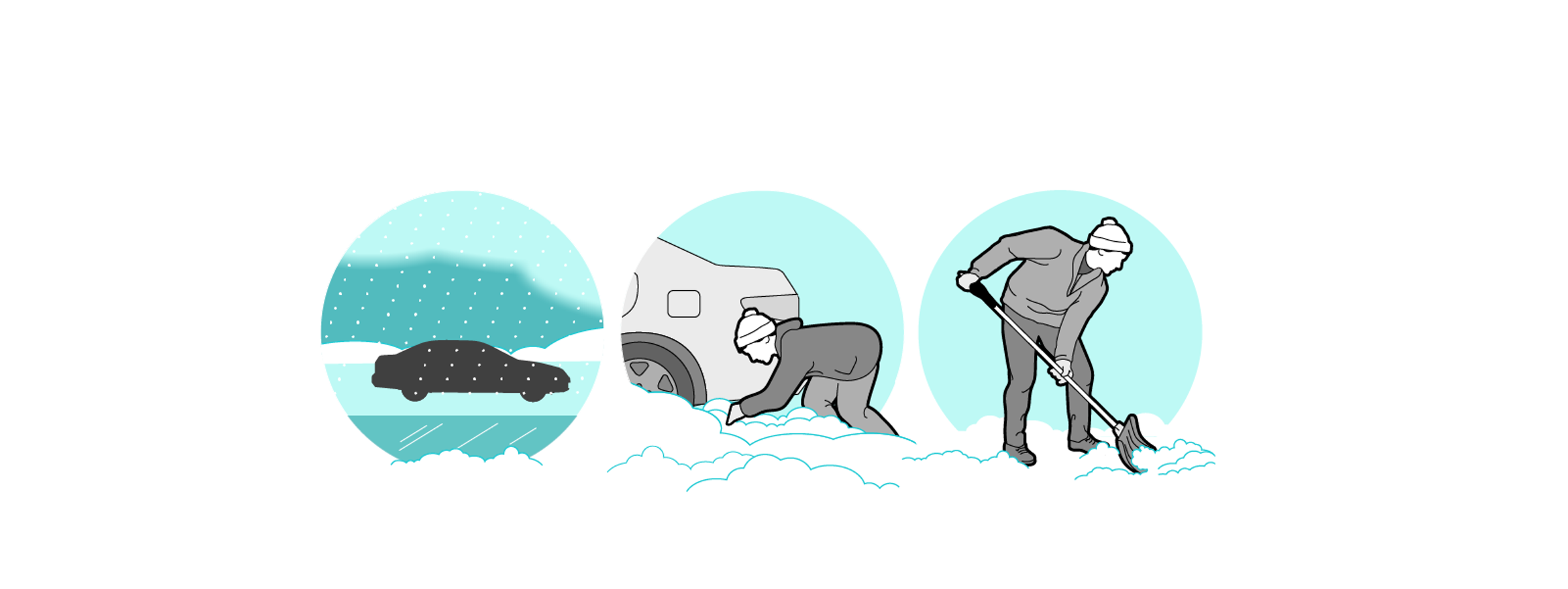 How to deal with snow and ice while driving, shoveling or walking