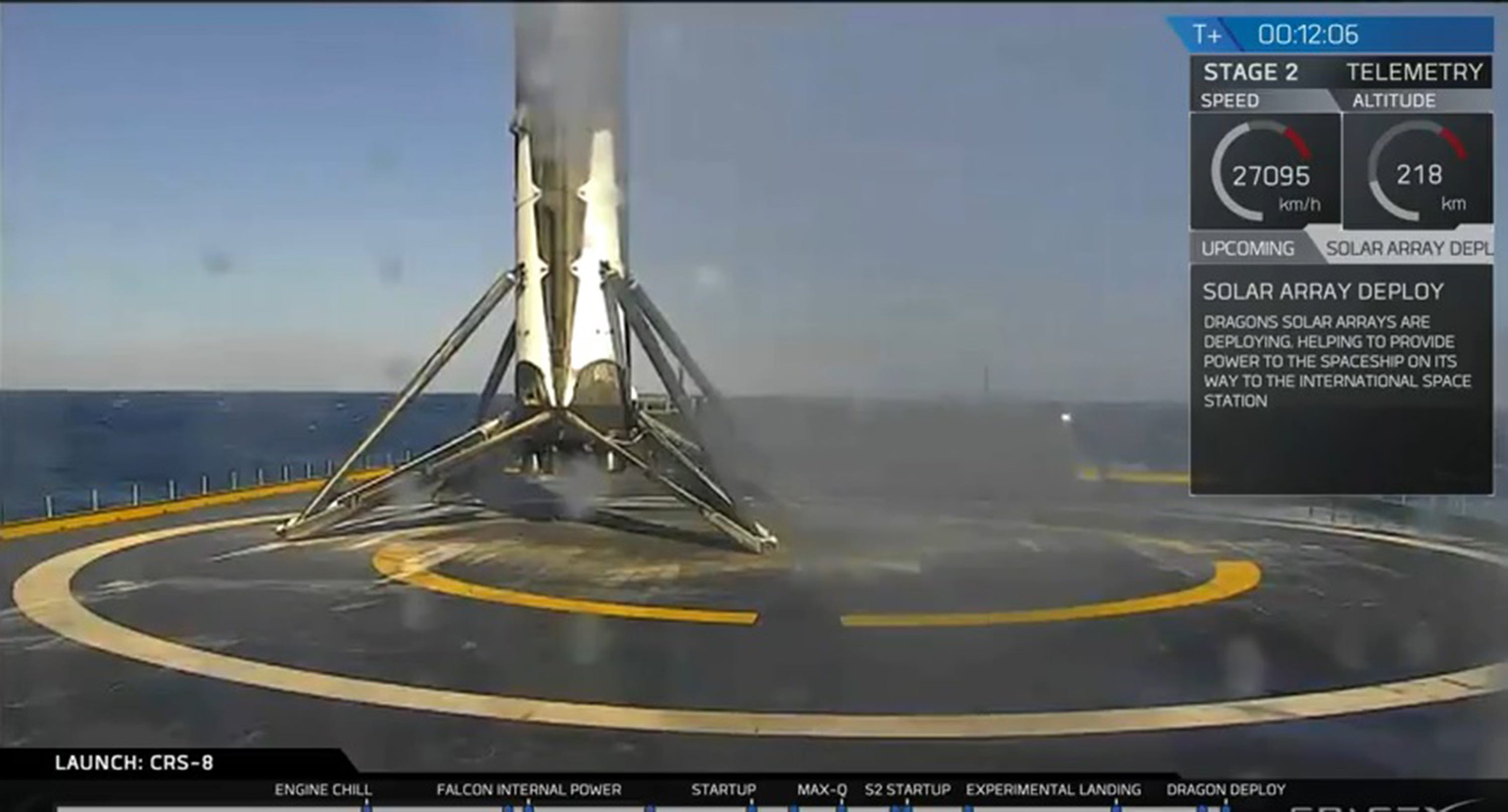 SpaceX rocket launches, pulls off landing on sea barge | 11alive.com