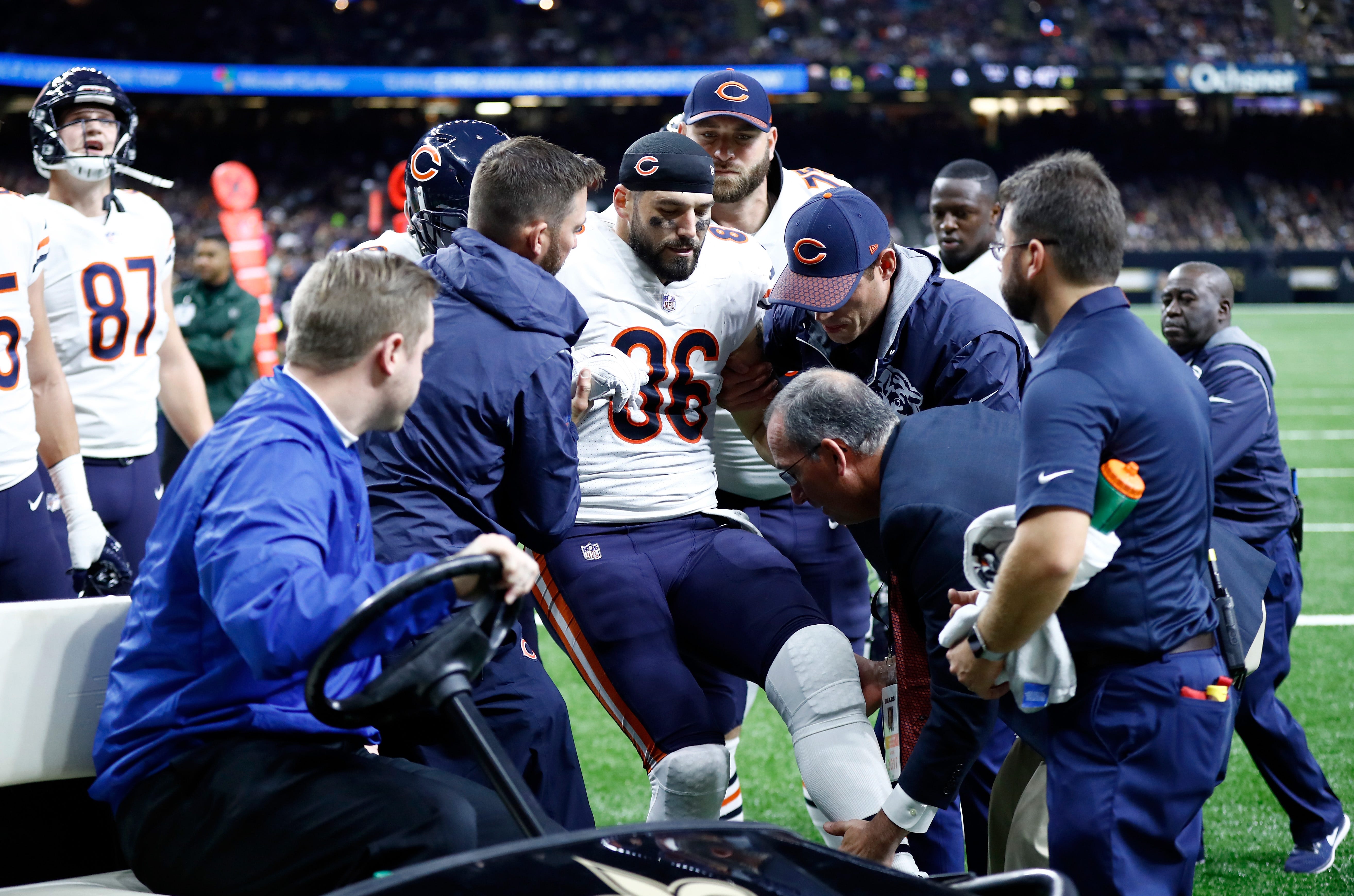 Saints visit Bears’ Zach Miller as he recovers from leg surgery – Ruth
